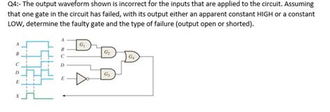 q4 ﻿the output waveform shown is incorrect for the
