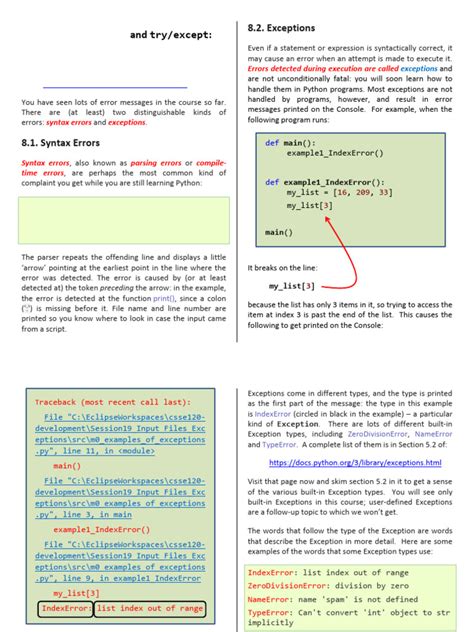errors and exceptions pdf computer programming computer science