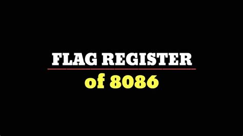 flag register of 8086 dhivys techycom youtube