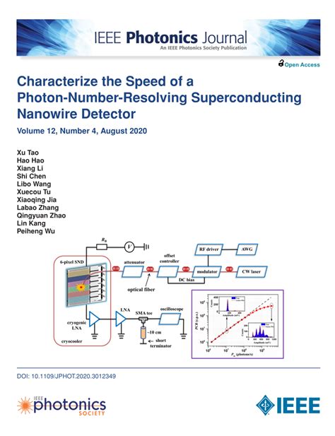 Pdf Characterize The Speed Of A Photon Number Resolving Superconducting Nanowire Detector