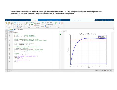 Basic Program In Matlab Programming In Matlab Below Is A Basic Example Of A Feedback Control