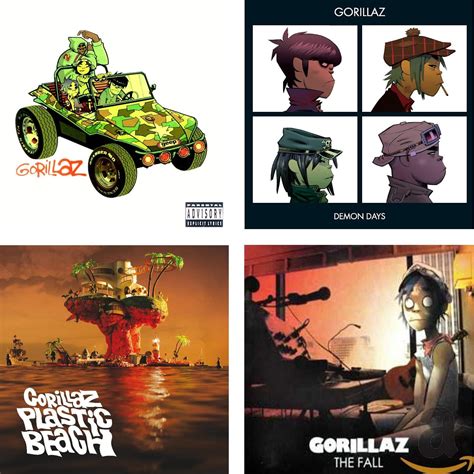 Gorillaz Demon Days Plastic Beach The Fall Gorillaz 4 Cd Album
