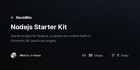 Nodejs Starter Kit Stackblitz