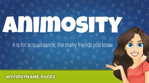 Animosity First Name Personality And Popularity