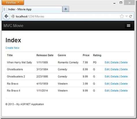 Aspnet Mvc 5 给电影表和模型添加新字段 Aspnet Mvc 5 入门指南
