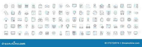 Business Optimization Vector Line Icons Set Optimize Streamline Automate Enhance Transform