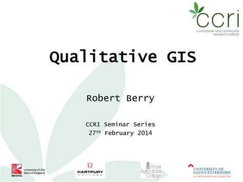 Qualitative Gis By Rob Berry Ruralgis Ppt