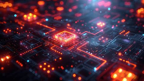 Glowing Lines And Nodes Digital Future Visualized Stock Illustration Illustration Of Cyber