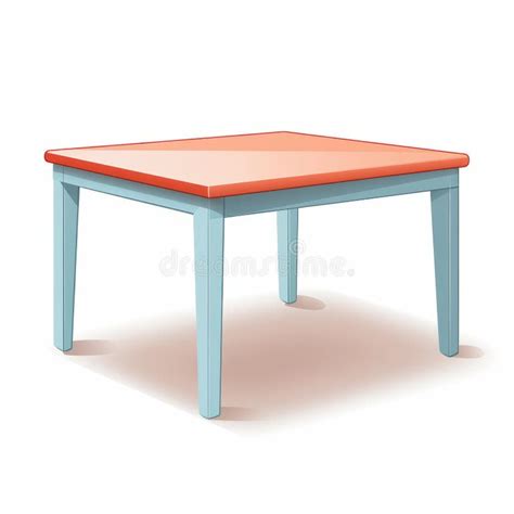 Mesa Colorida De Madeira De Cartoon Em Cores Pastel Ilustração Stock
