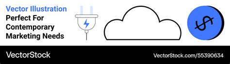 Cloud Computing Energy Efficiency And Financial Vector Image