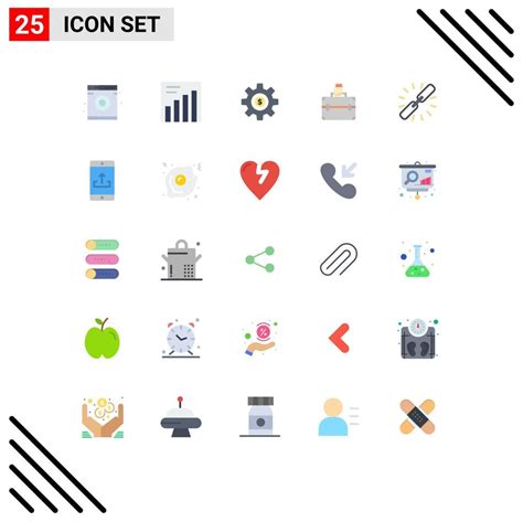 Set Of 25 Modern Ui Icons Symbols Signs For Hyperlink Connect Dollar