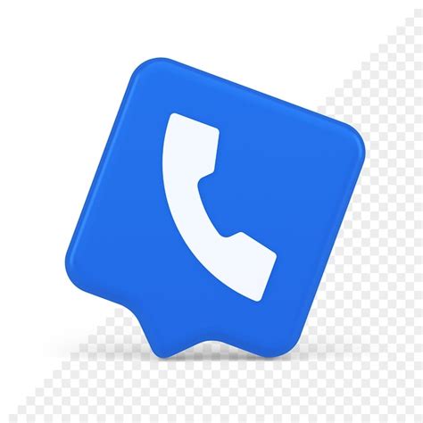 Premium Psd Helpline Hotline Call Center Phone Handset Squared Button 3d Realistic Speech