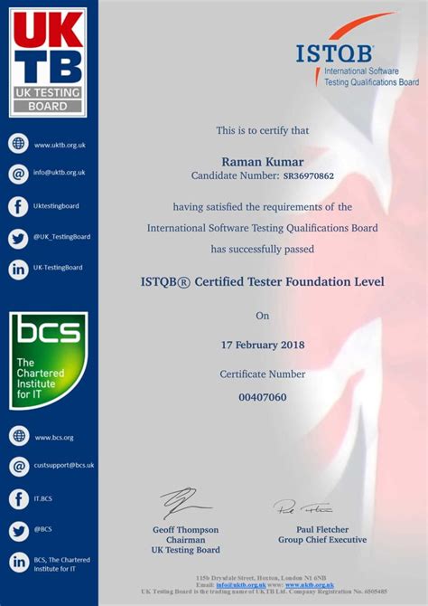 Raman Kumar On Linkedin Istqb Certified Tester Foundation Level Certificate