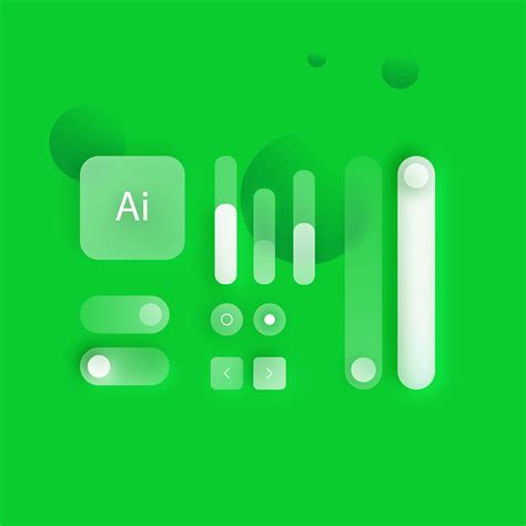 Kit UI Glassmorphism Trend Behance