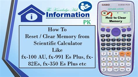 How To Reset Clear Memory M Of Casio Scientific Calculator Screen