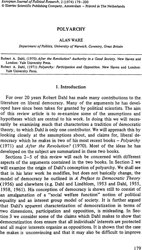 Polyarchy European Journal Of Political Research Cambridge Core