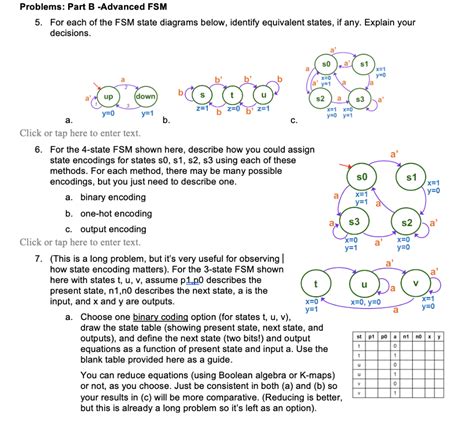 Solved Problems Part B Advanced Fsm 5 For Each Of The Fsm