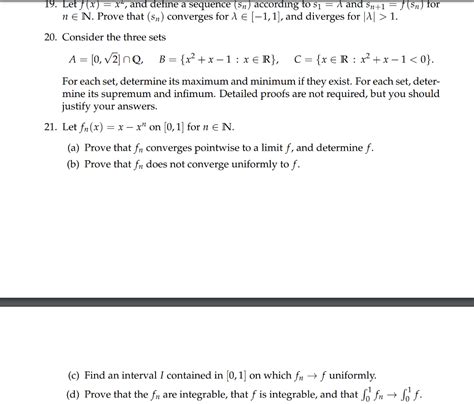 Solved Ex And Define A Sequence Sn According To S1 And