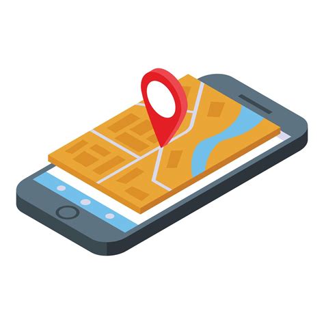 Phone Gps Map Icon Isometric Vector Mobile Route Vector Art At Vecteezy