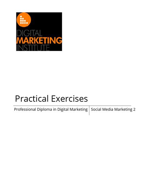 Practical Exercises Social Media Marketing 2 50 Pdf Social Media