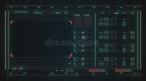 Hud Abstract Sci Fi Technological Screen Stock Video Video Of Bottom