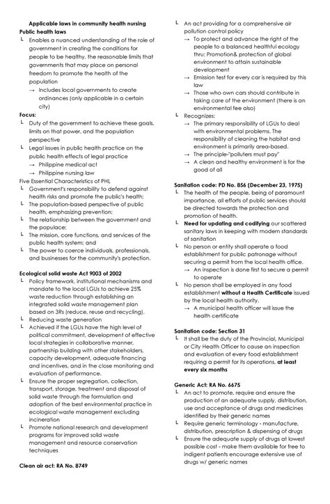 Applicable Laws In Community Health Nursing Applicable Laws In Community Health Nursing Public