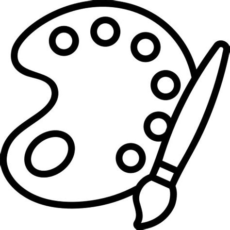 아티스트가 디자인한 페인트 팔레트 종의 무료 아이콘 Free Icons Vector Icon Design Vector Free