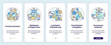 Premium Vector Key Supply Chain Strategy Onboarding Mobile App Screen