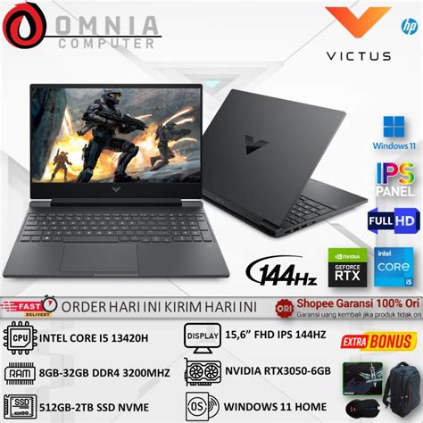 Jual Laptop Gaming Hp Victus Intel Core I Ram Gb Tb Ssd Rtx Gb Fhd Ips Hz Windows