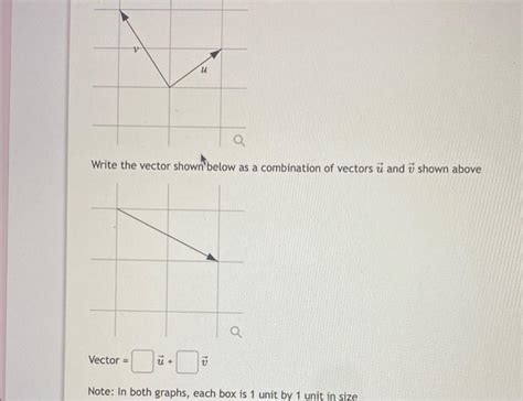 Solved Write The Vector Shown Below As A Combination Of