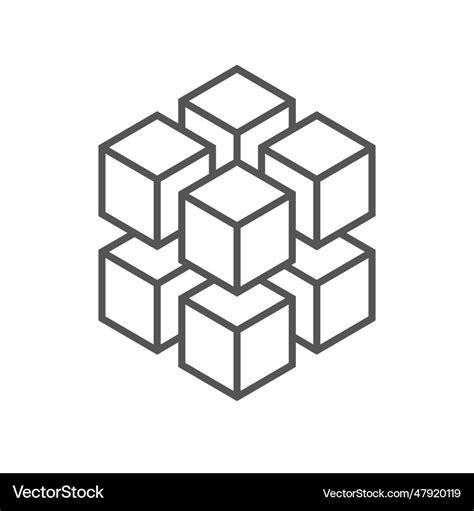 3d Geometric Cube Illusion Royalty Free Vector Image