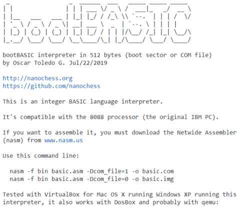 Bootbasic Fits Your Favorite Language In The Boot Sector Hackaday