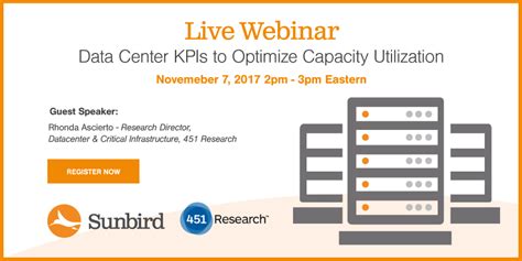 Live Webinar Data Center Kpis To Optimize Capacity Utilization Sunbird Dcim
