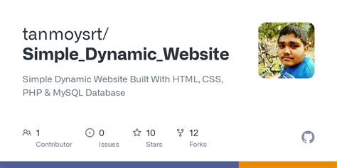 github tanmoysrt simple dynamic website simple dynamic website built with html css php