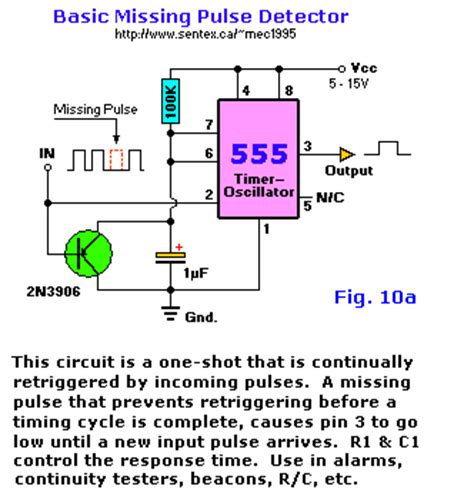Basic Missing Pulse Detector With The 555