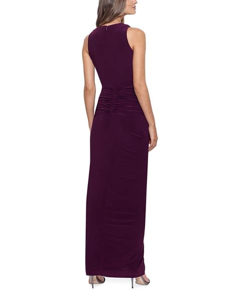 Betsy And Adam Ruffled V Neck Gown And Reviews Dresses Women Macys