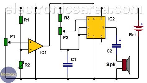 Simple Fire Alarm Circuit Diagram Using Ne555 Ic
