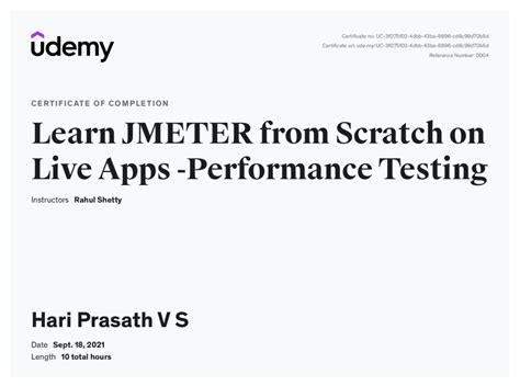 Hariprasath V S On Linkedin Successfully Completed Jmeter