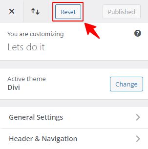 How To Reset Any Theme S Customizer Settings WordPress Help Blog