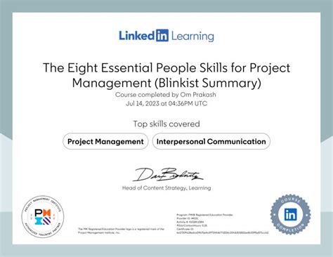Om Prakash On Linkedin Certificate Of Completion