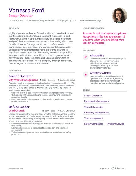 3 Successful Loader Operator Resume Examples And Writing Tips For 2024