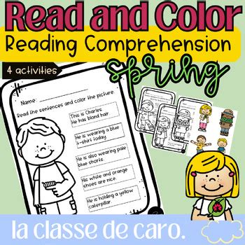 Read And Color SPRING Reading Comprehension Activity By La Classe De Caro