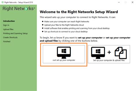 Creating Your Right Networks Account And Setup Wizard Asap Help Center