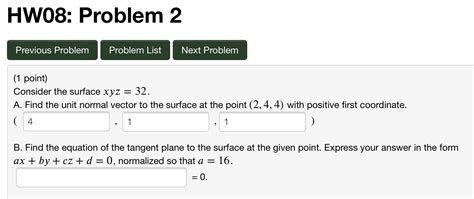 Solved Hw08 Problem 2 Previous Problem Problem List Next