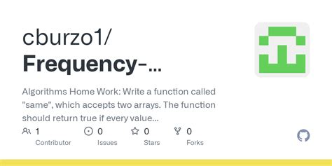 Github Cburzo1frequency Counter Algorithms Home Work Write A Function Called Same Which