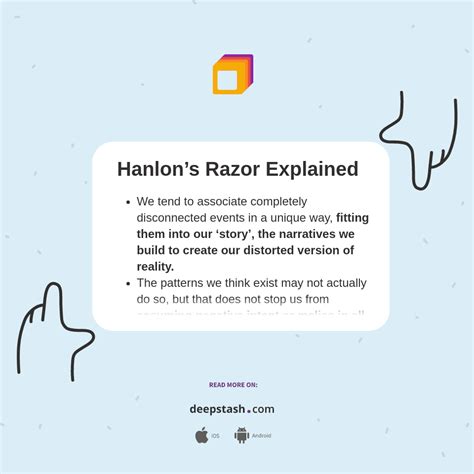 Hanlons Rasiermesser Hanlons Razor