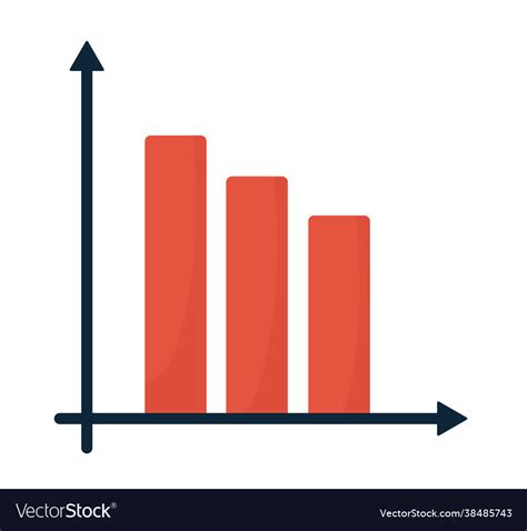 Red Bar Graph Royalty Free Vector Image Vectorstock