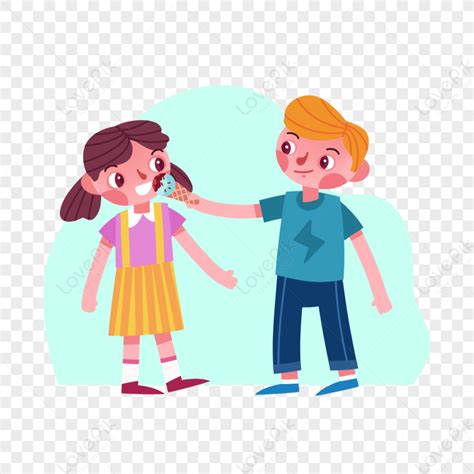 어린이를위한 아이스크림 먹기 Png 일러스트 무료 다운로드 Lovepik