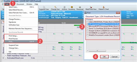 Print An Anesthesia Record