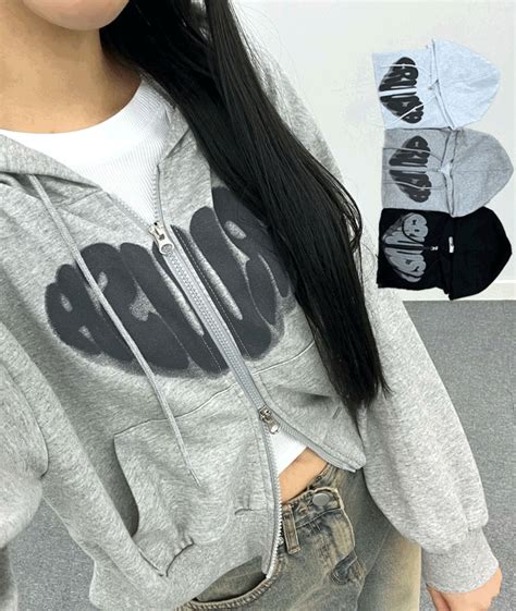 [ ️투웨이 크롭] 러브 러쉬 투웨이 크롭 후드집업 에이블리